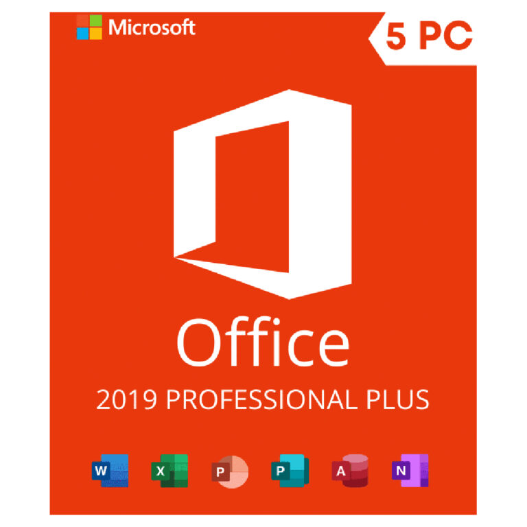 Microsoft Office 2019 Professional Plus – Lifetime License for 5 PCs ...